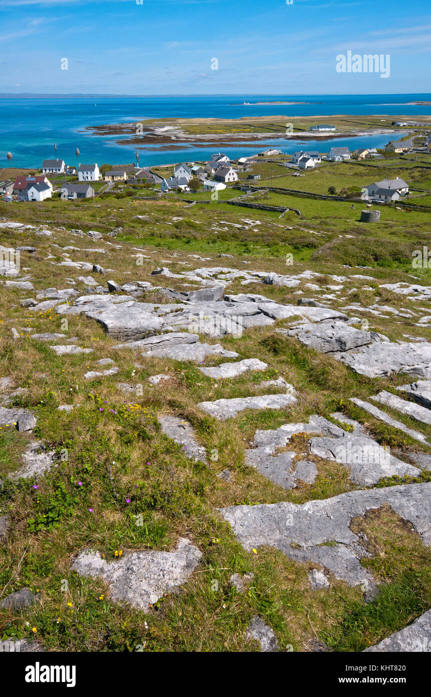 View of the Killeany Bay at Inishmore Island, Aran Islands, County ...