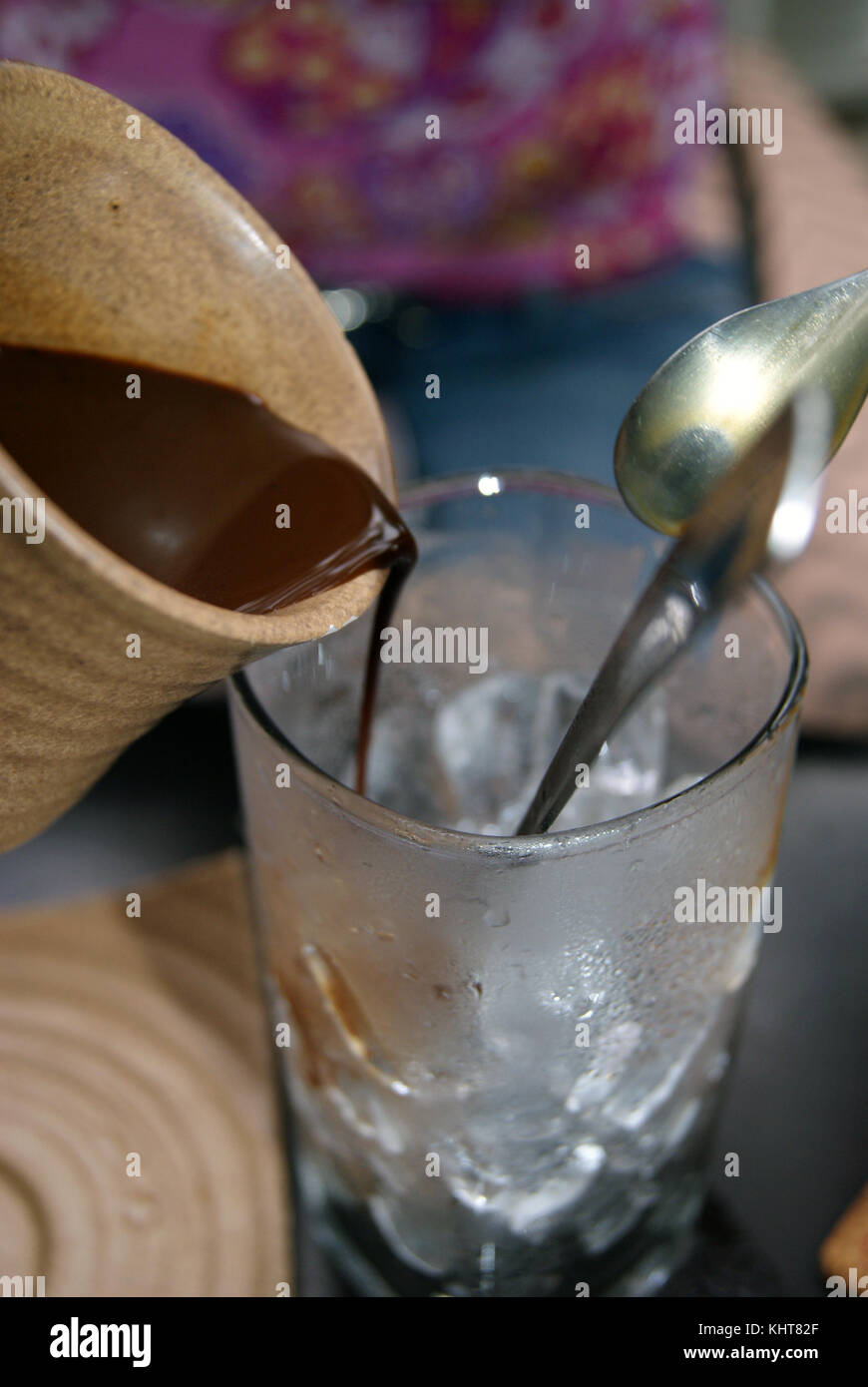 Drip Coffee with Ice Vietnamese Style Stock Photo - Alamy