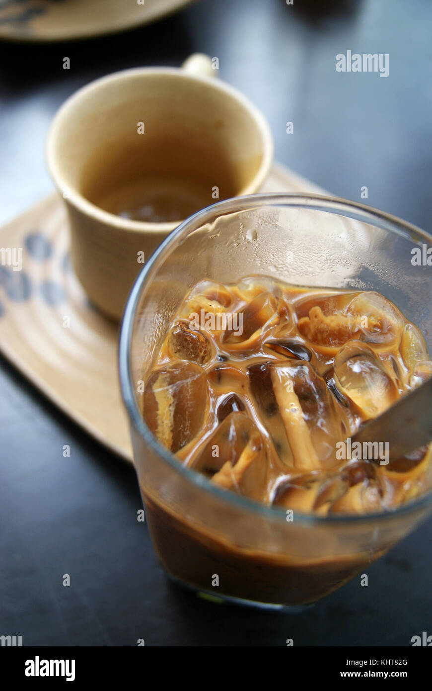 Drip Coffee with Ice Vietnamese Style Stock Photo - Alamy