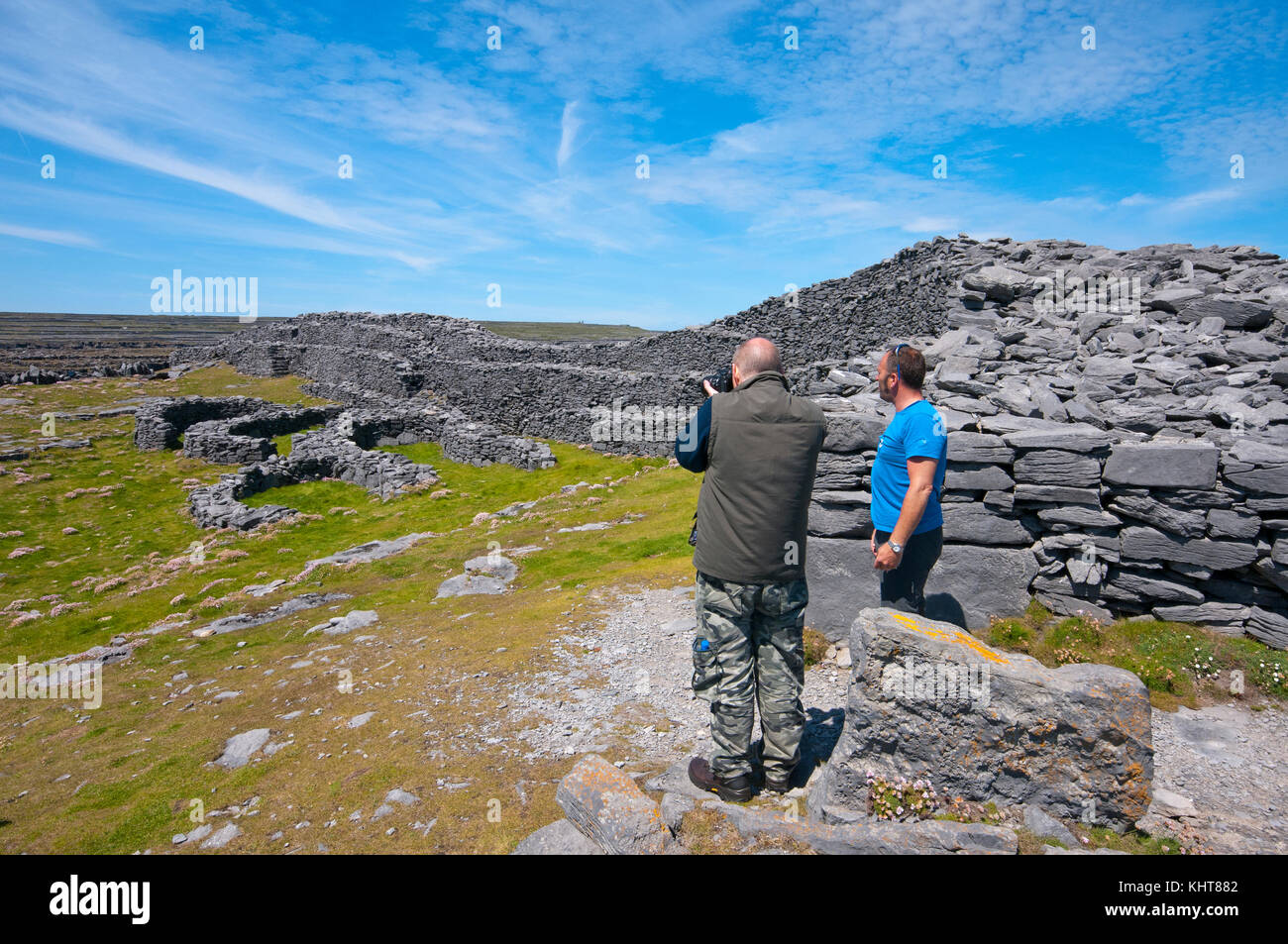 Ruins of Dun Duchathair (Black Fort) at Inishmore Island, Aran Islands ...