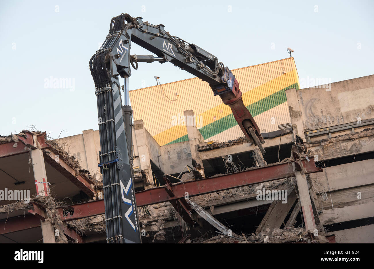 Demolition of the Broadmarsh Bus Station and Car Park in Nottingham ...