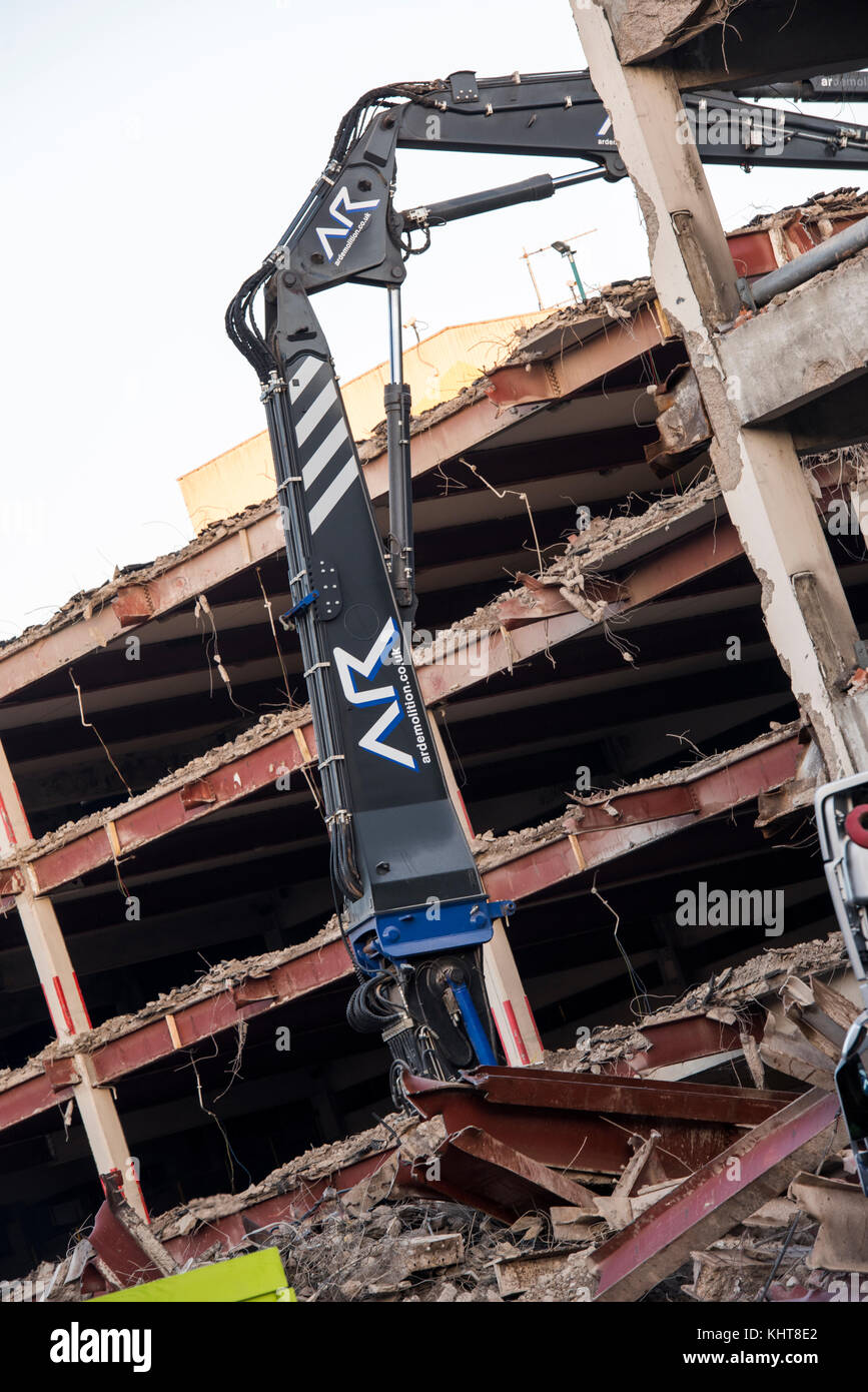 Demolition of the Broadmarsh Bus Station and Car Park in Nottingham ...