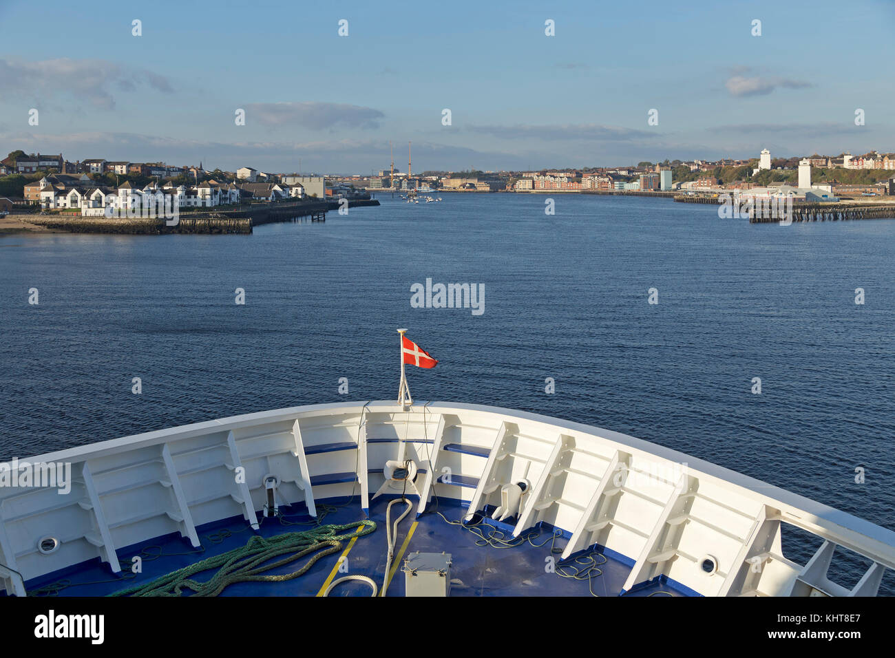 ferry arriving at Tynemouth, Northumberland, Great Britain Stock Photo ...