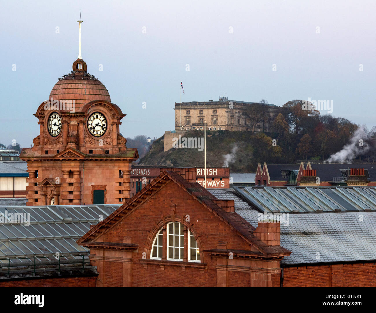 Nottingham station clock tower hi-res stock photography and images - Alamy