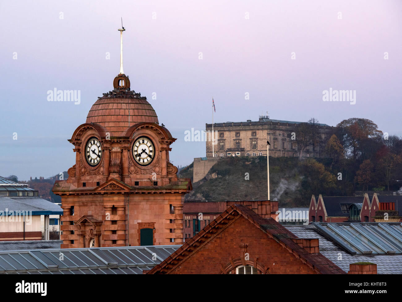 Nottingham station clock tower hi-res stock photography and images - Alamy