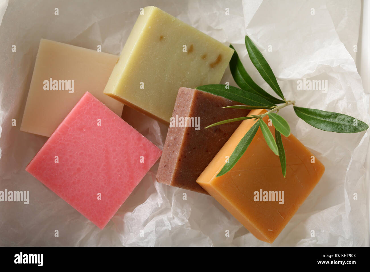 Handmade natural olive soap Stock Photo - Alamy