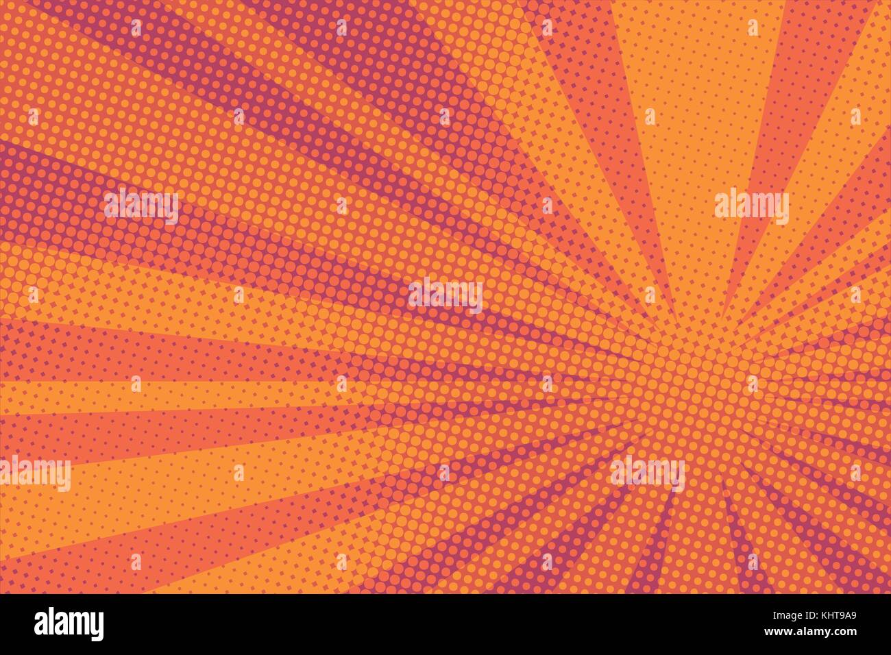 red pop art rays sunrise. retro vector illustration Stock Vector Image ...