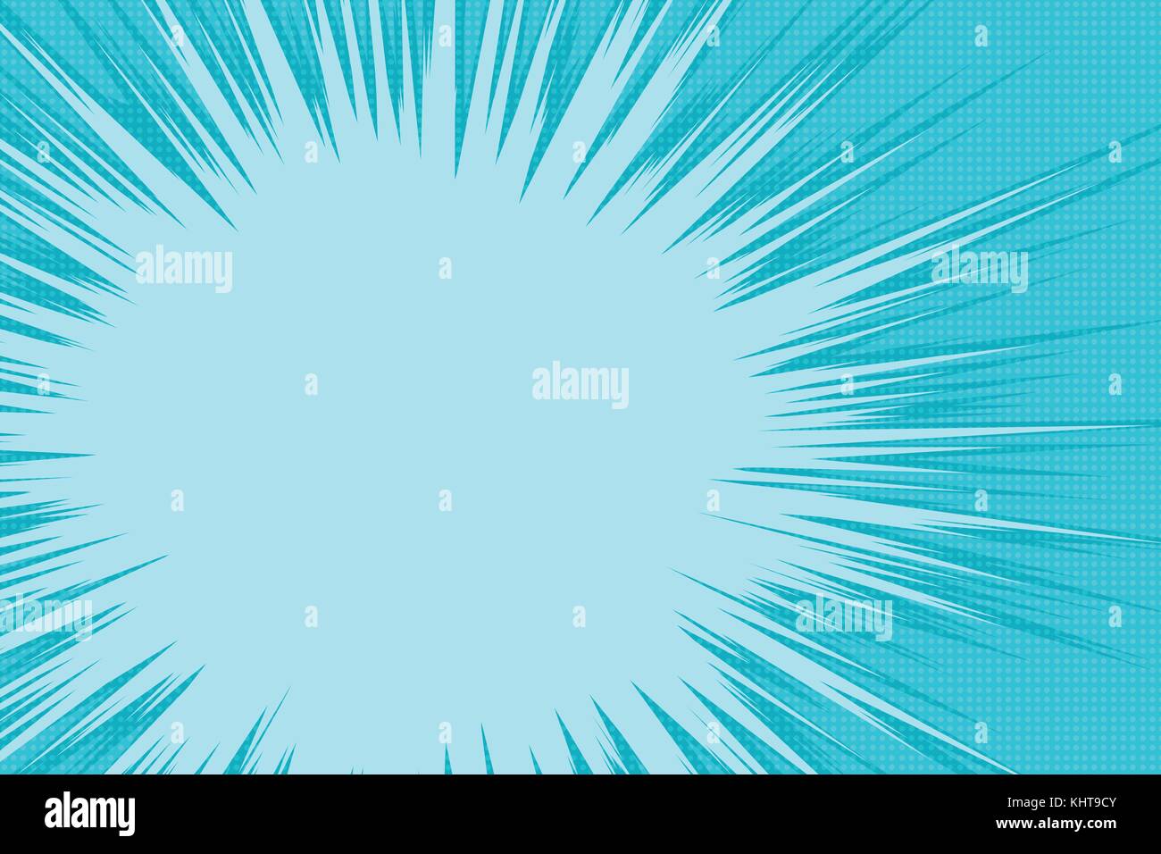 Blue cartoon explosion. Pop art retro vector illustration Stock Vector ...