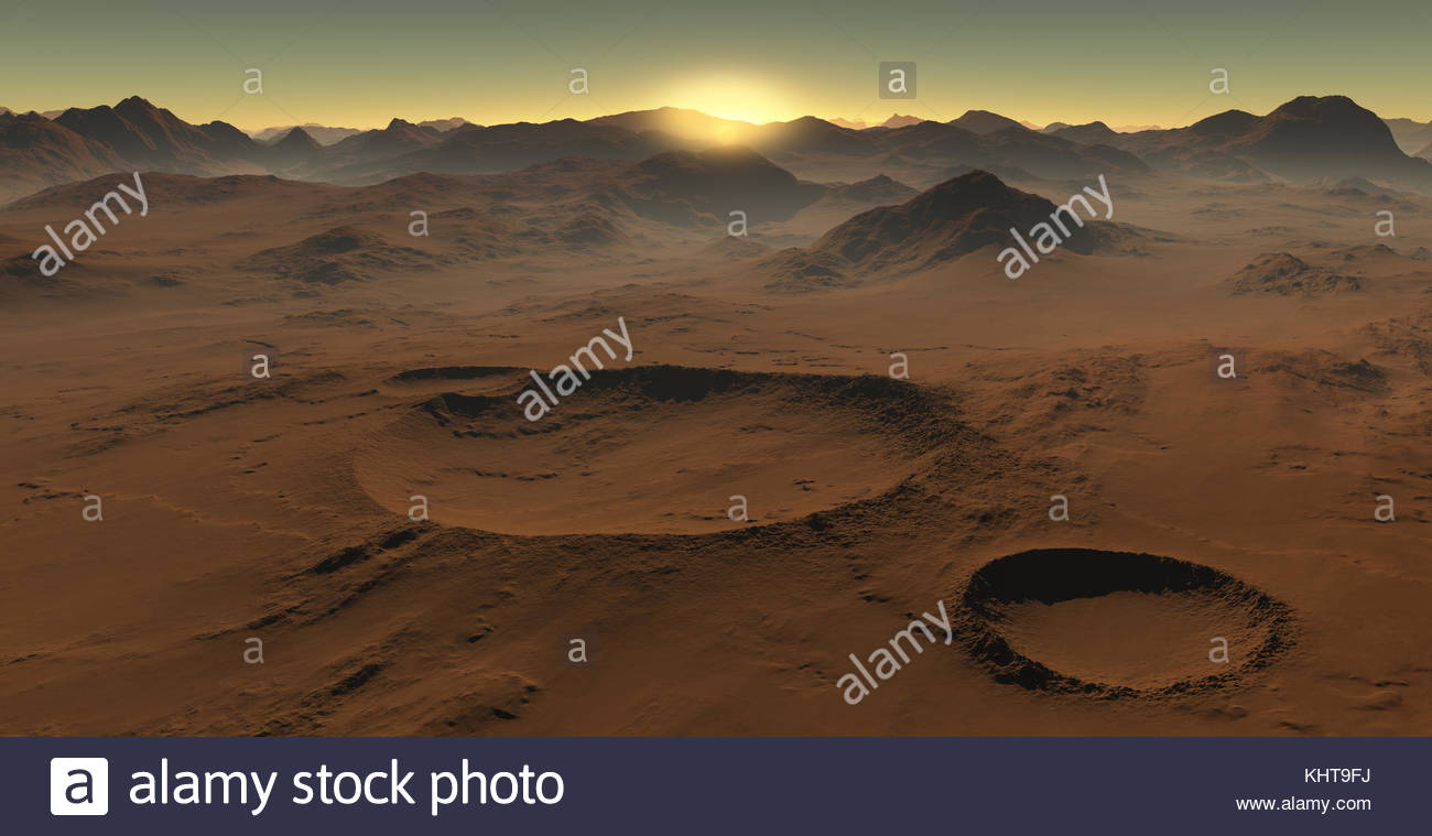 Mars Surface Craters Stock Photos & Mars Surface Craters Stock Images ...