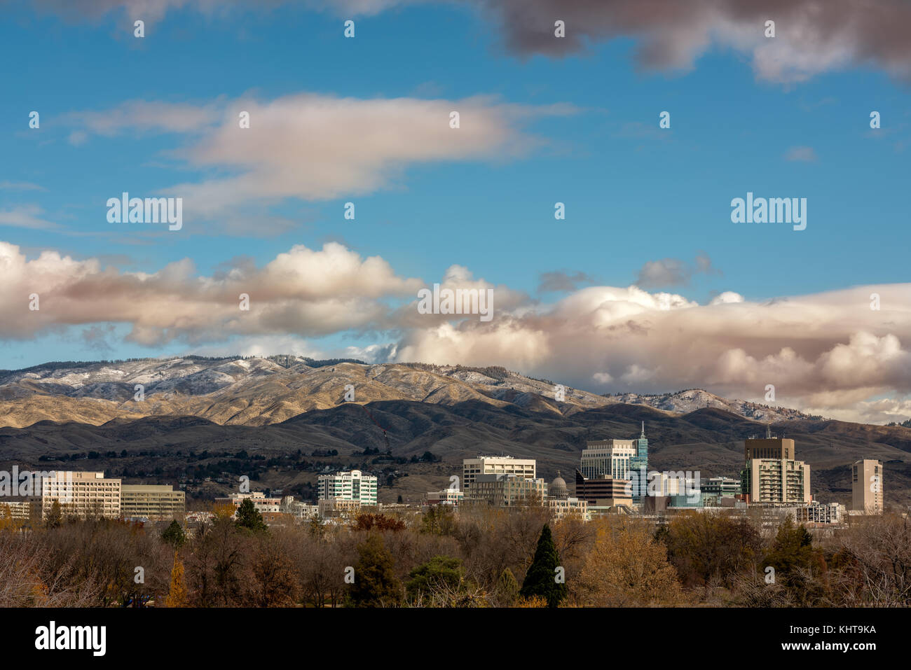 First snow in the foothills over Boise Idaho Stock Photo - Alamy