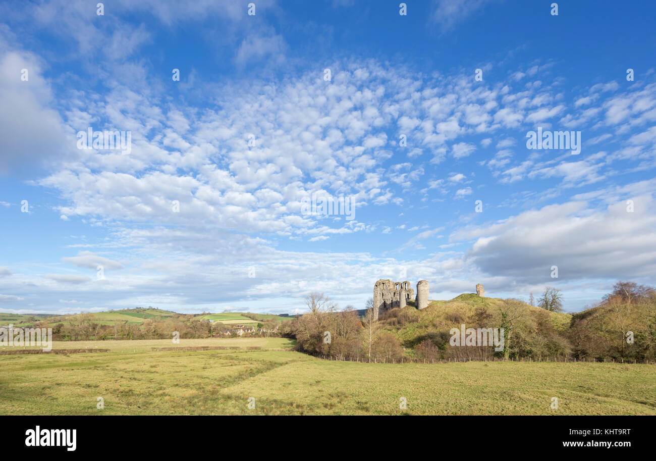 Hopton Castle in autumn light, Hopton Castle, Shropshire, England, UK ...