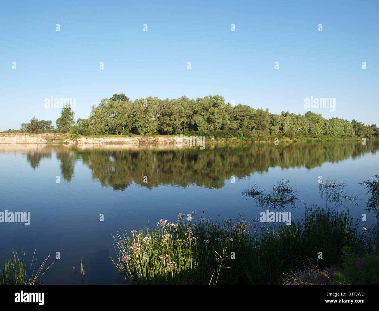 Desna river banks in Ukraine. Spectacular nature background Stock Photo ...