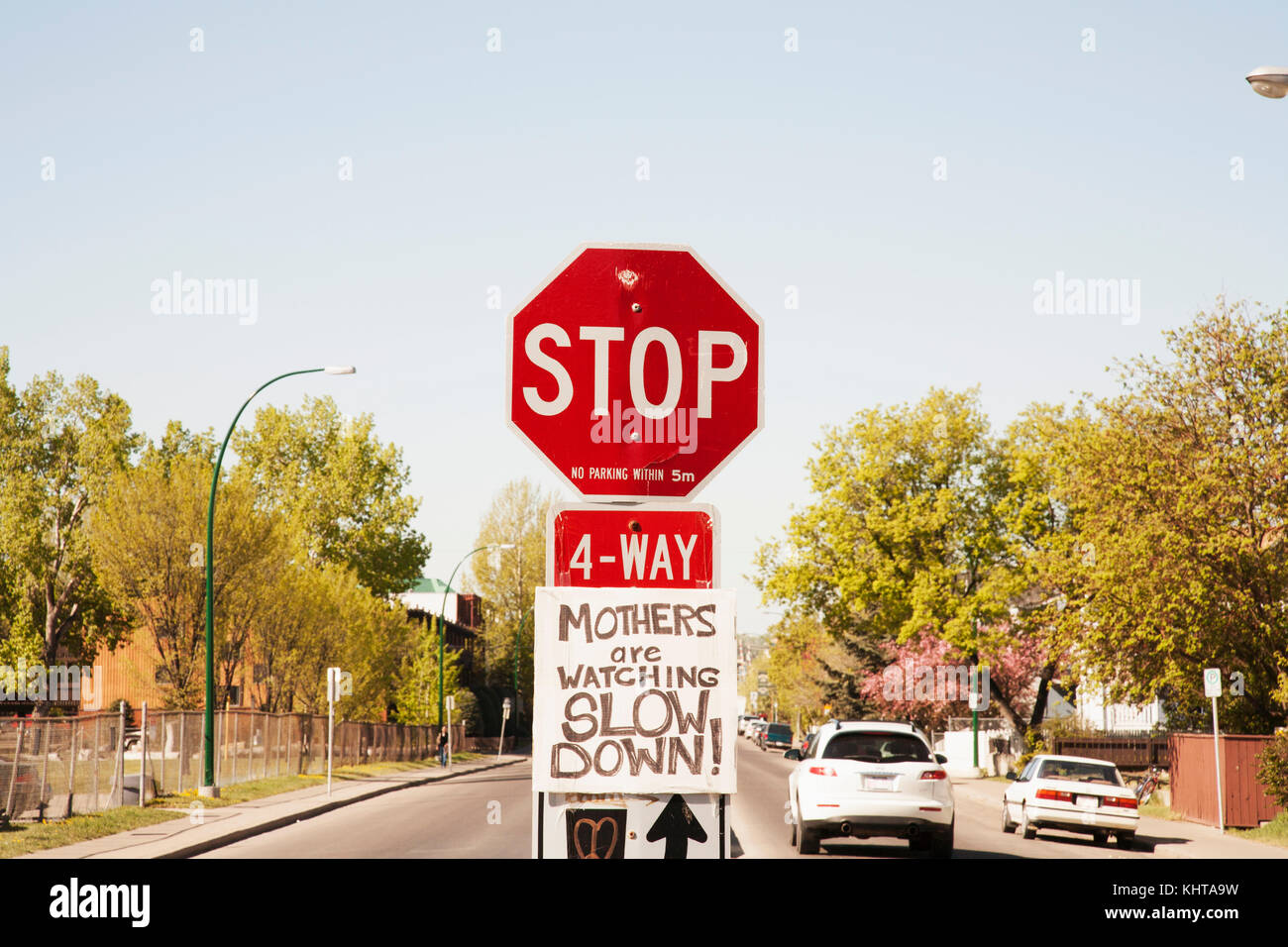 4 way stop sign alberta hi-res stock photography and images - Alamy