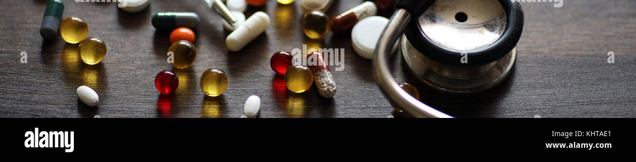 Background with medications and tablets Stock Photo - Alamy
