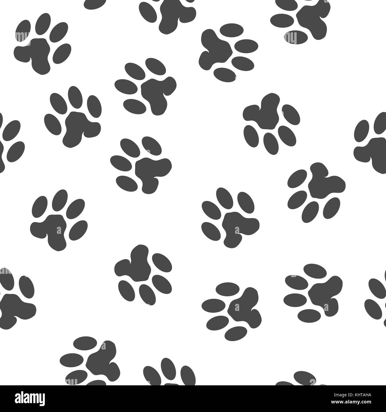 Seamless animal pattern paw Black and White Stock Photos & Images - Alamy