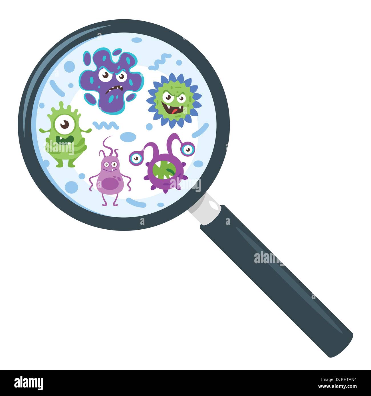 Vector cartoon bacteria set on Cut Out Stock Images & Pictures - Alamy