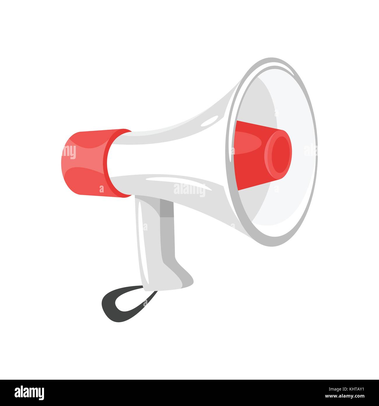 Vector cartoon style illustration of loudspeaker isolated on white ...