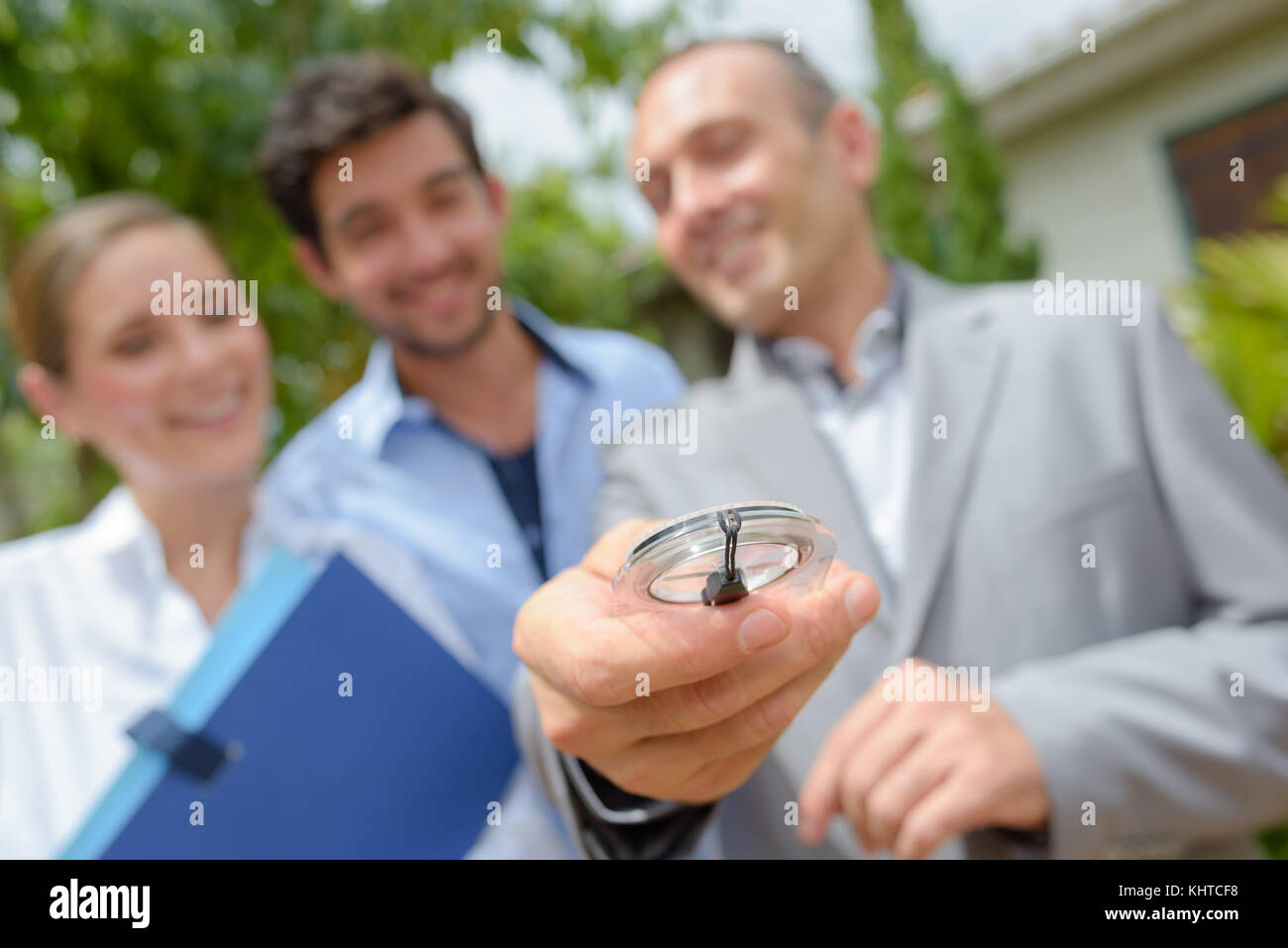 visiting property with agent Stock Photo - Alamy