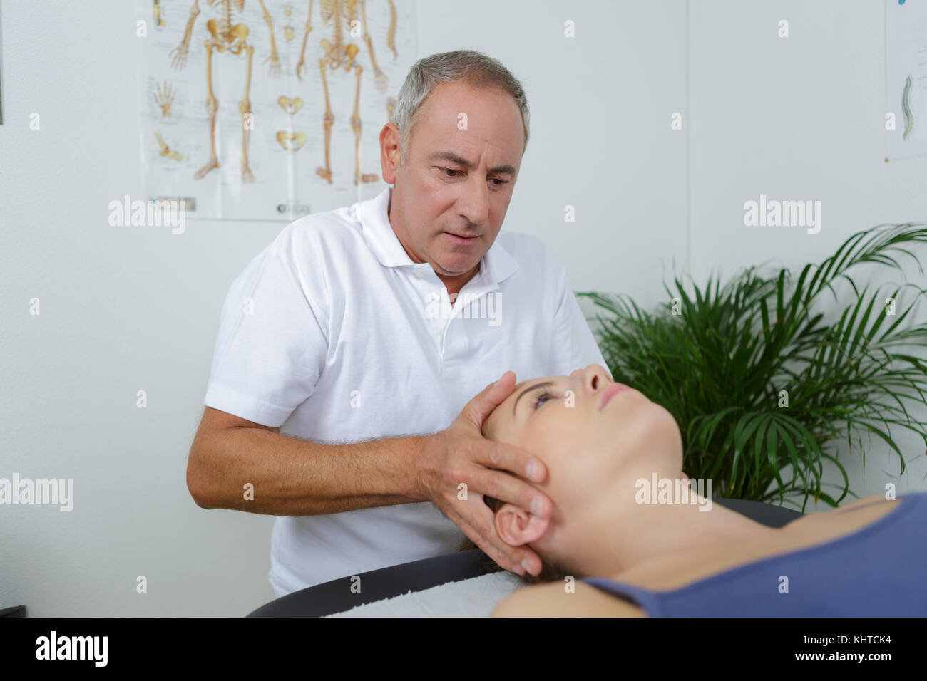 Woman receiving head massage hi-res stock photography and images - Alamy