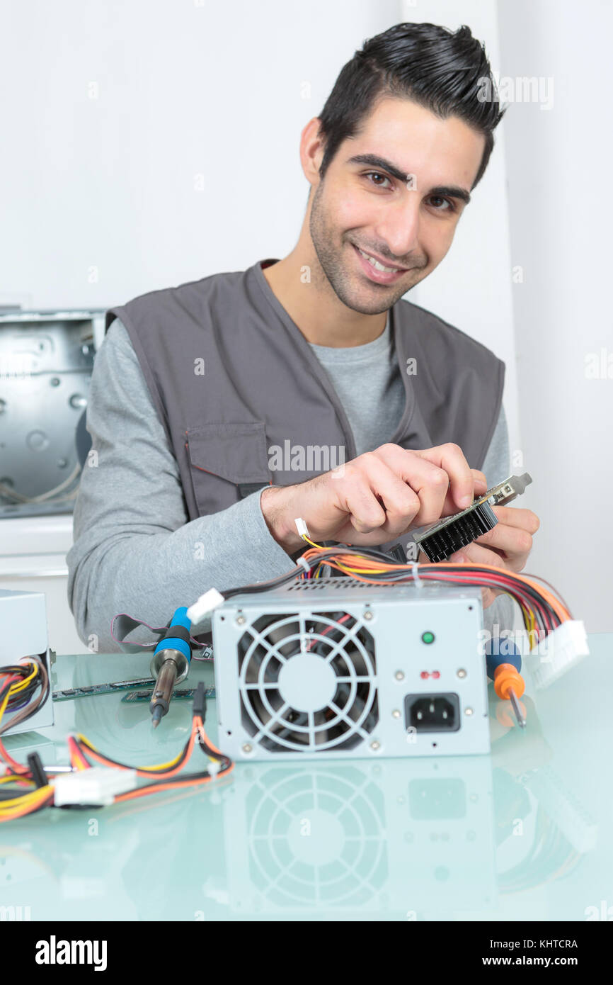 engineer disassembling cpu Stock Photo - Alamy