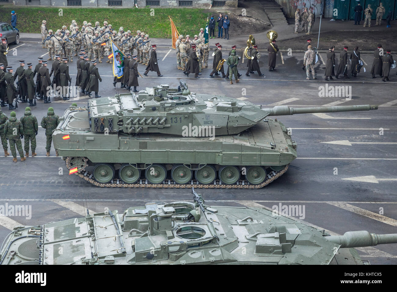 Latvia, city Riga, November 18th Independence Parade, Tanks and ...