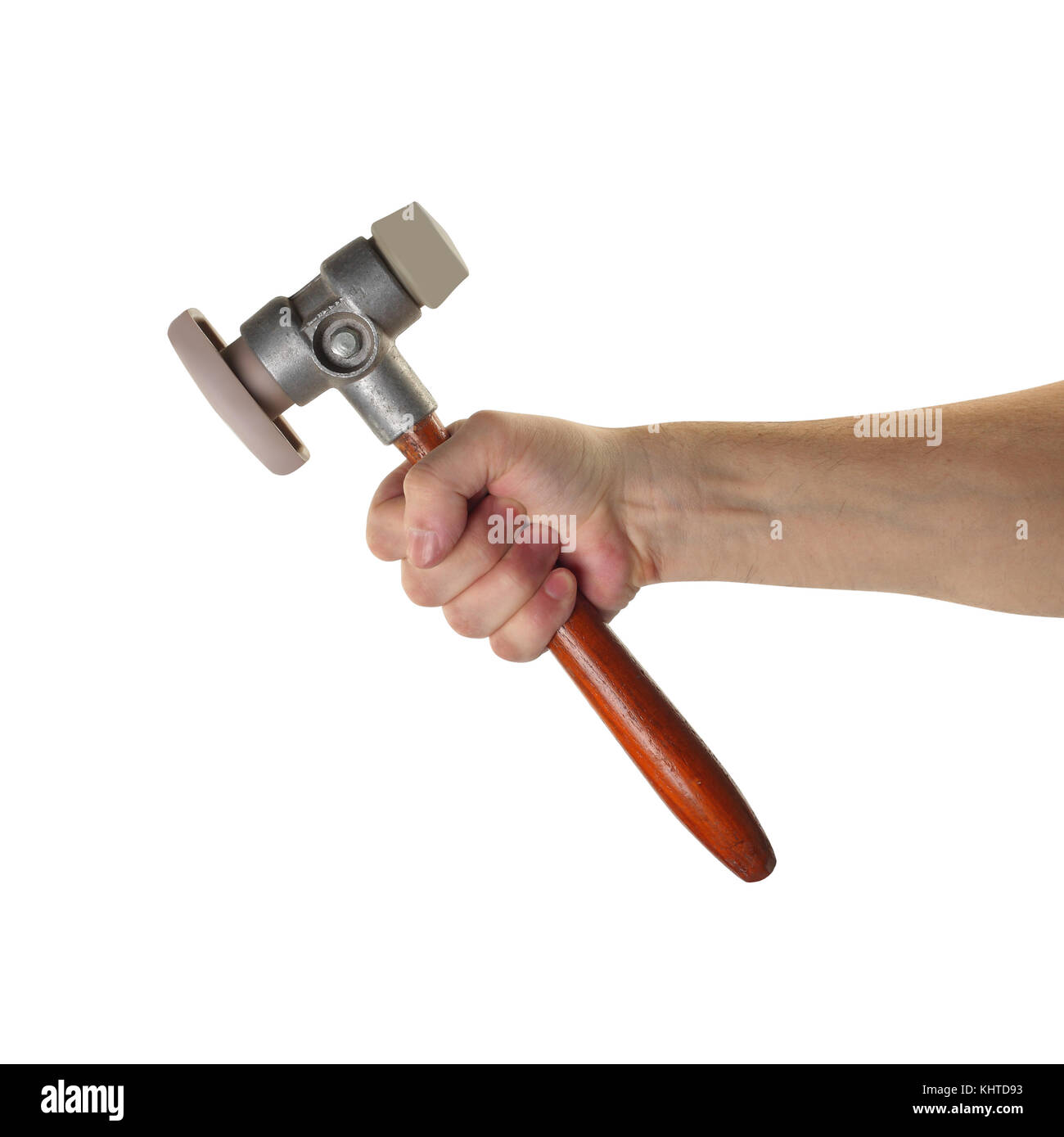 Objects tool hands action - Hand hammer worker hand isolated white ...