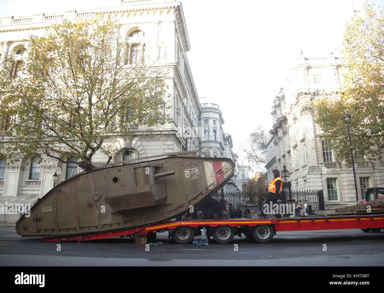 A replica WW1 Mk IV tank from The Tank Museum in Bovington, Dorset ...