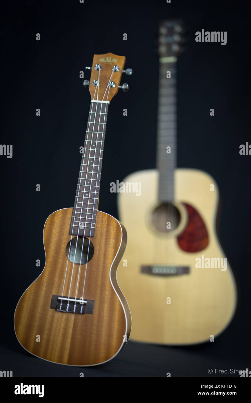 guitar and ukulele Stock Photo - Alamy