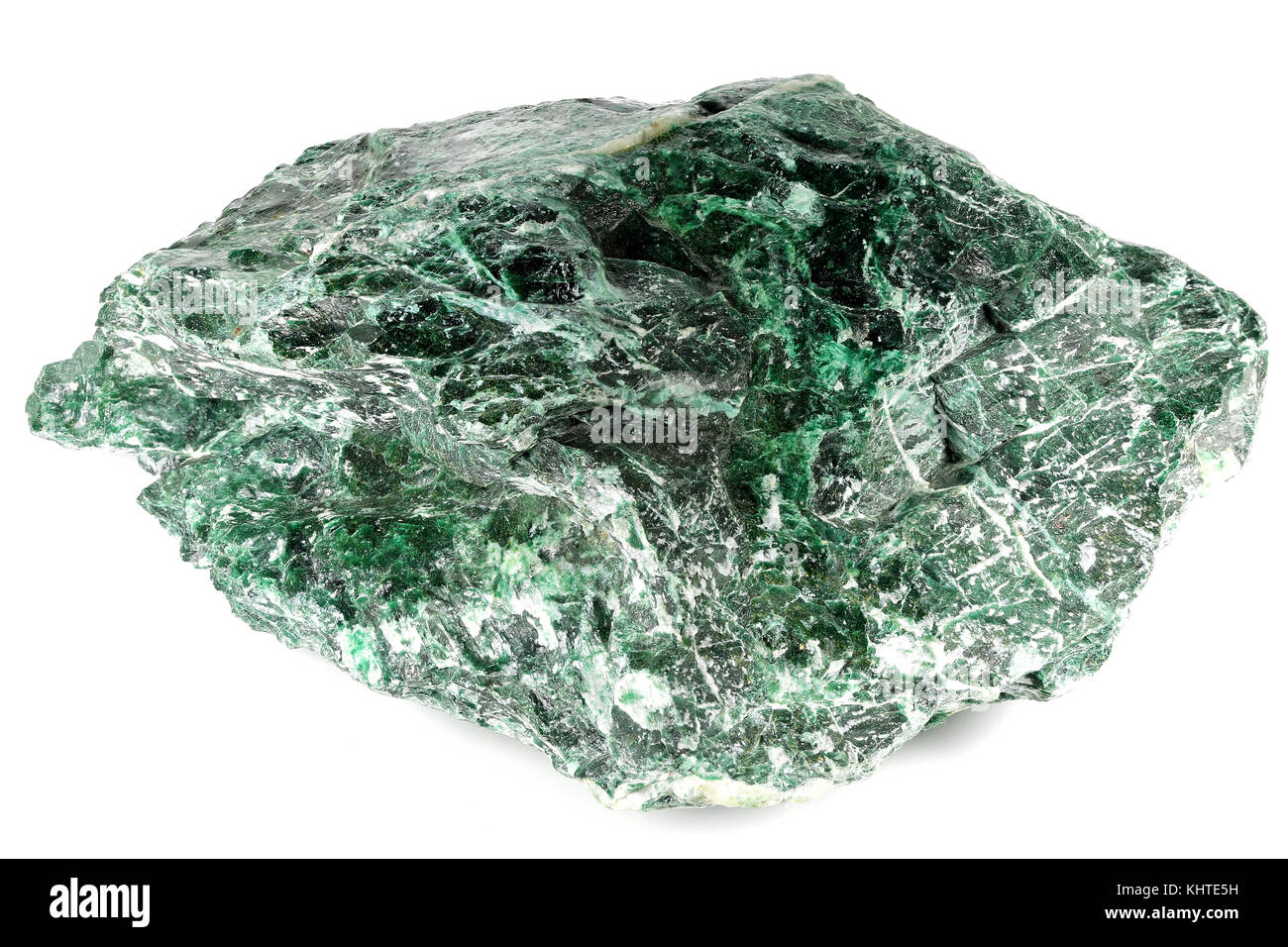 unworked green Jade isolated on white background Stock Photo - Alamy