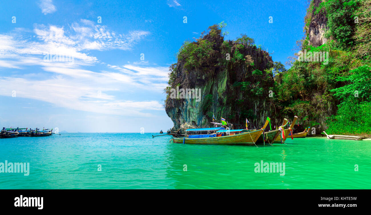 Beautiful tropical beach boat in hi-res stock photography and images ...