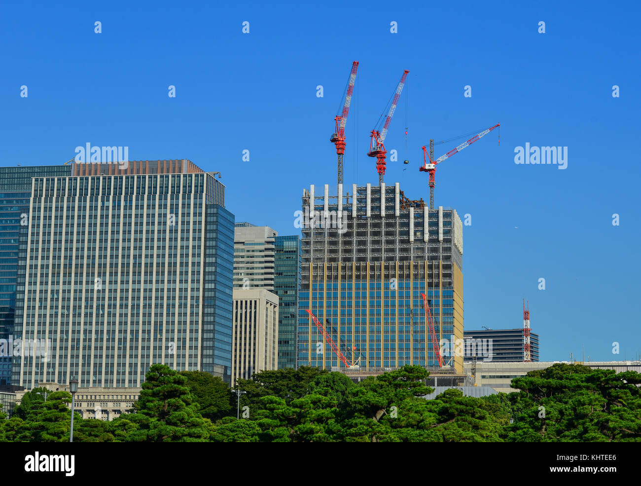Tokyo, Japan - Sep 29, 2017. A construction site at downtown in Tokyo ...