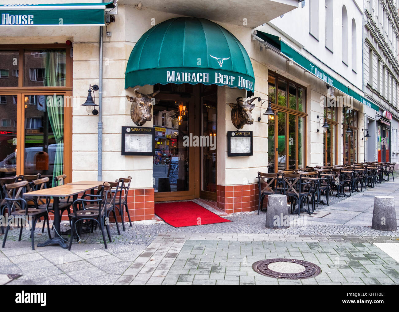 Berlin Schöneberg. Malbach Beef House restaurant, Steak house.Building ...
