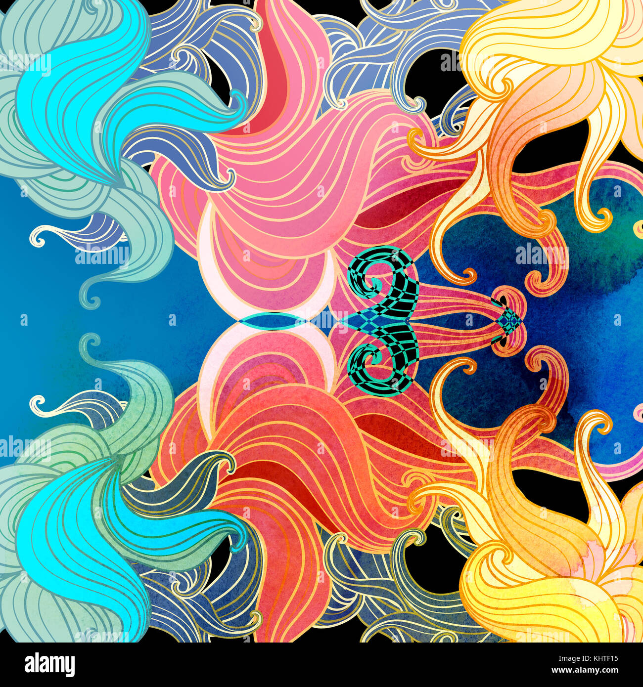 Abstract wavy elements background Stock Photo - Alamy