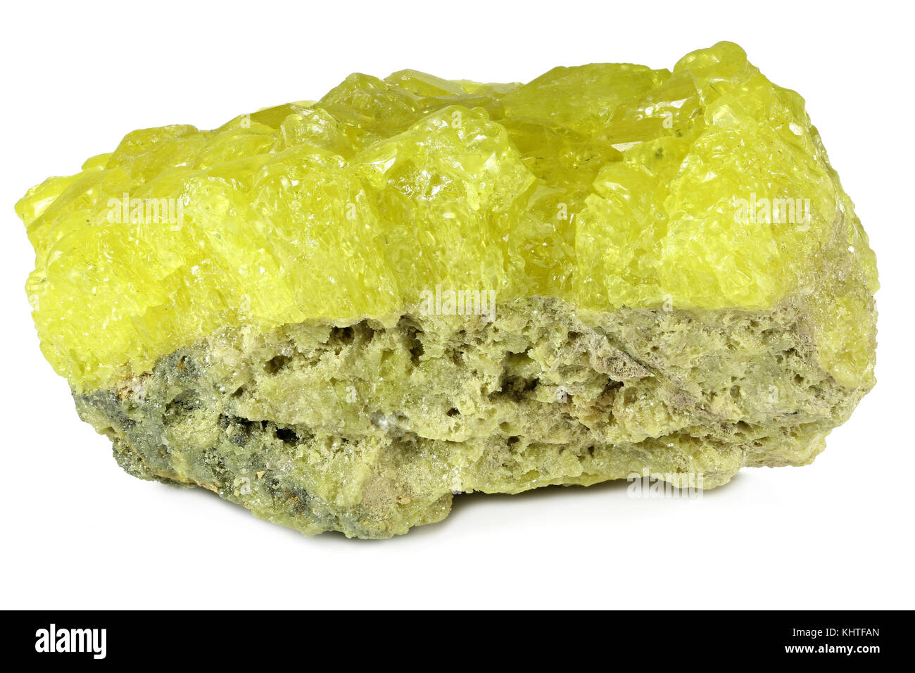 native sulfur from Potosi/ Bolivia isolated on white background Stock ...