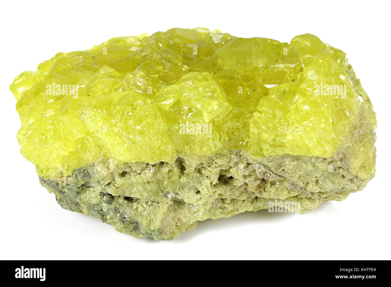 native sulfur from Potosi/ Bolivia isolated on white background Stock ...