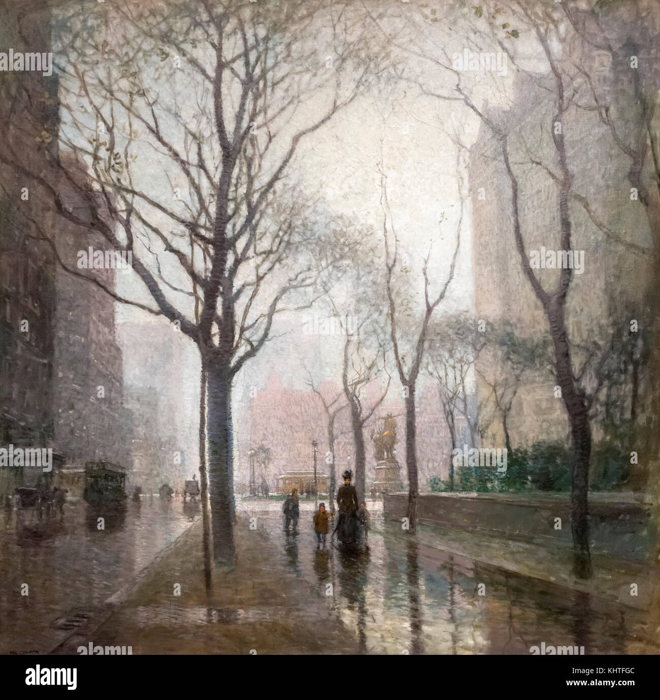 The Plaza after the Rain by Paul Cornoyer (1864-1923), oil on canvas ...