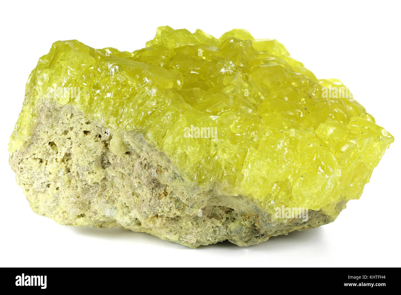 native sulfur from Potosi/ Bolivia isolated on white background Stock ...