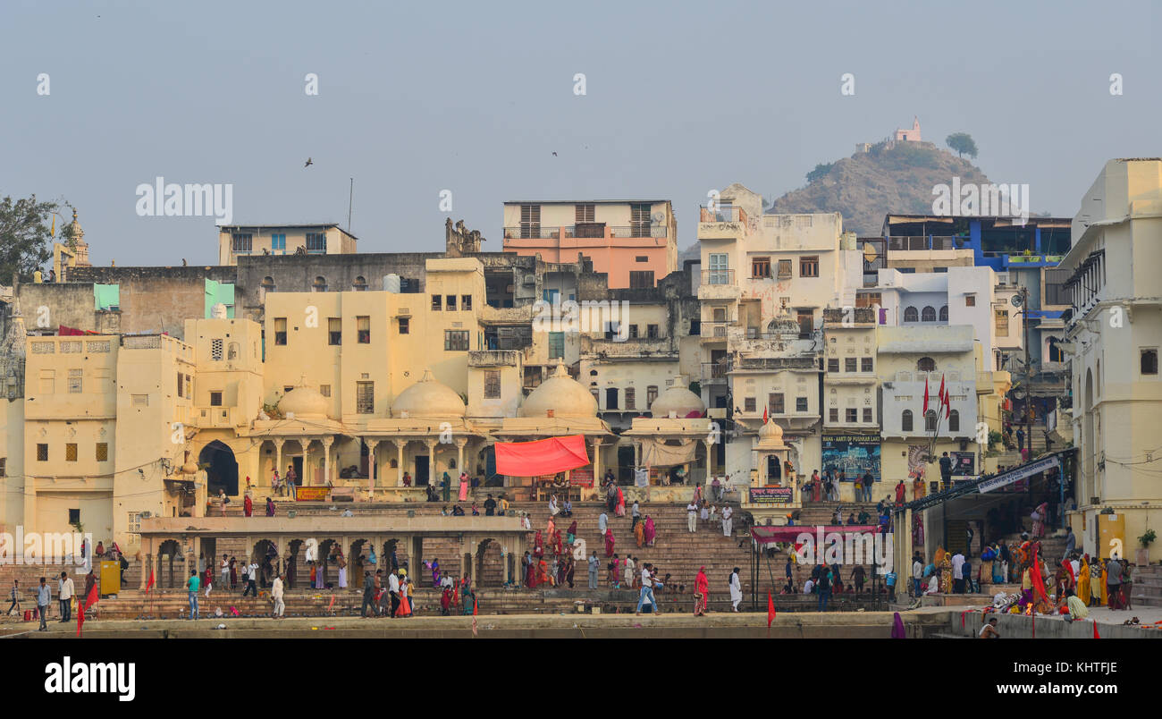 Pushkar, India - Nov 5, 2017. Cityscape of Pushkar, India. Pushkar is a ...