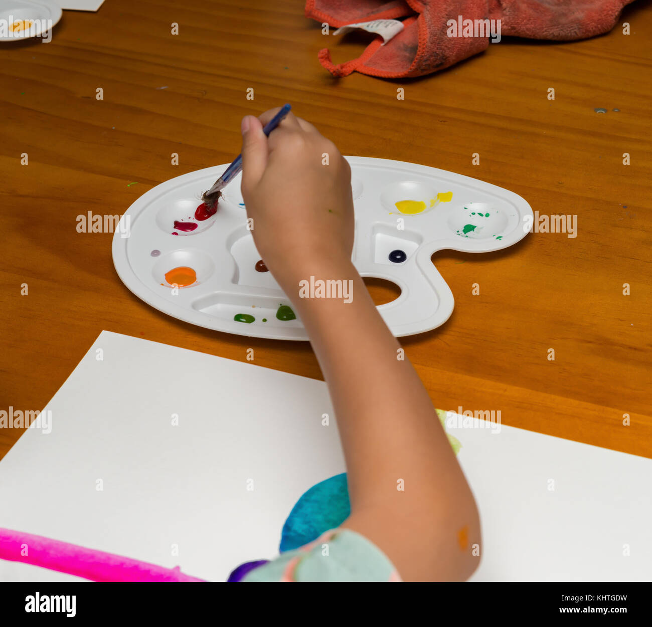 girl doing painting Stock Photo - Alamy