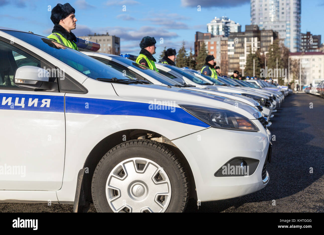 Samara, Russia - November 16, 2017: Russian police patrol cars of the ...
