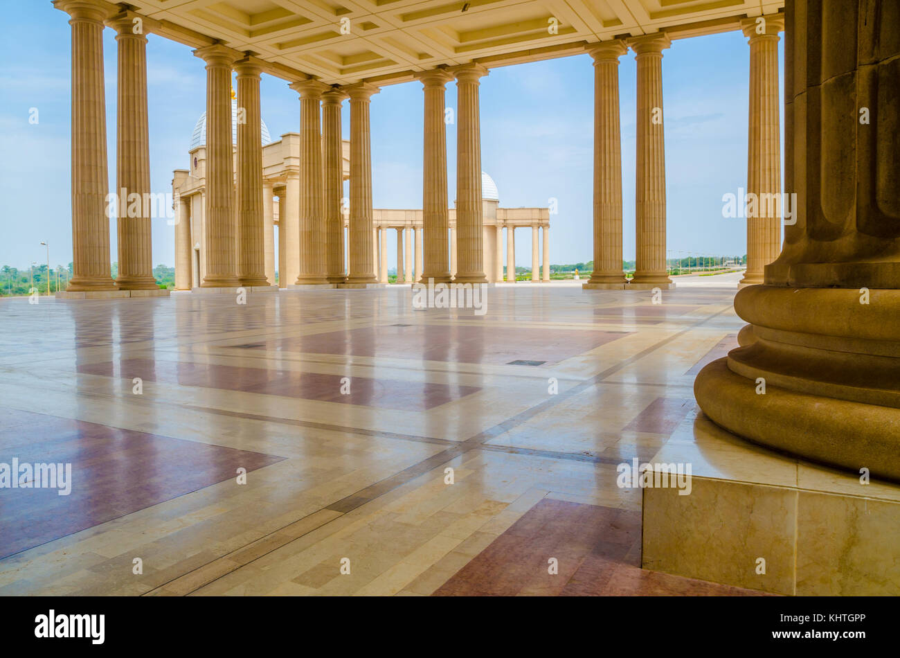 Yamoussoukro, Ivory Coast - February 01 2014: Famous landmark Basilica ...