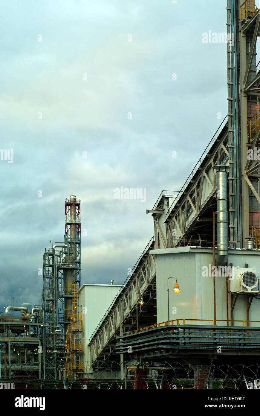a fragment of some large refinery with a variety of technical designs ...