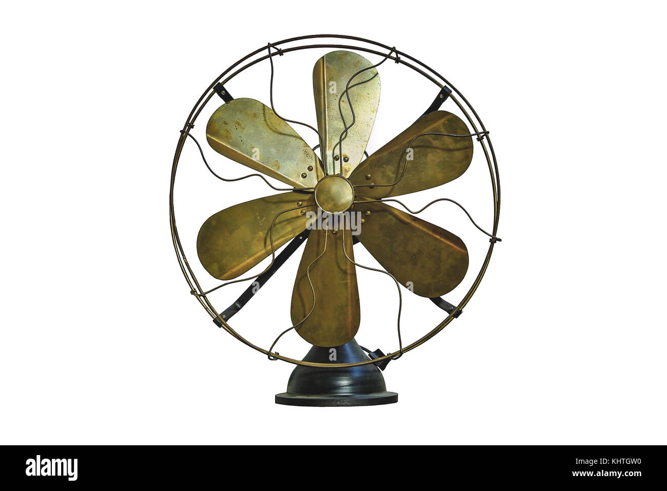 Vintage fan old style isolated on white Stock Photo - Alamy
