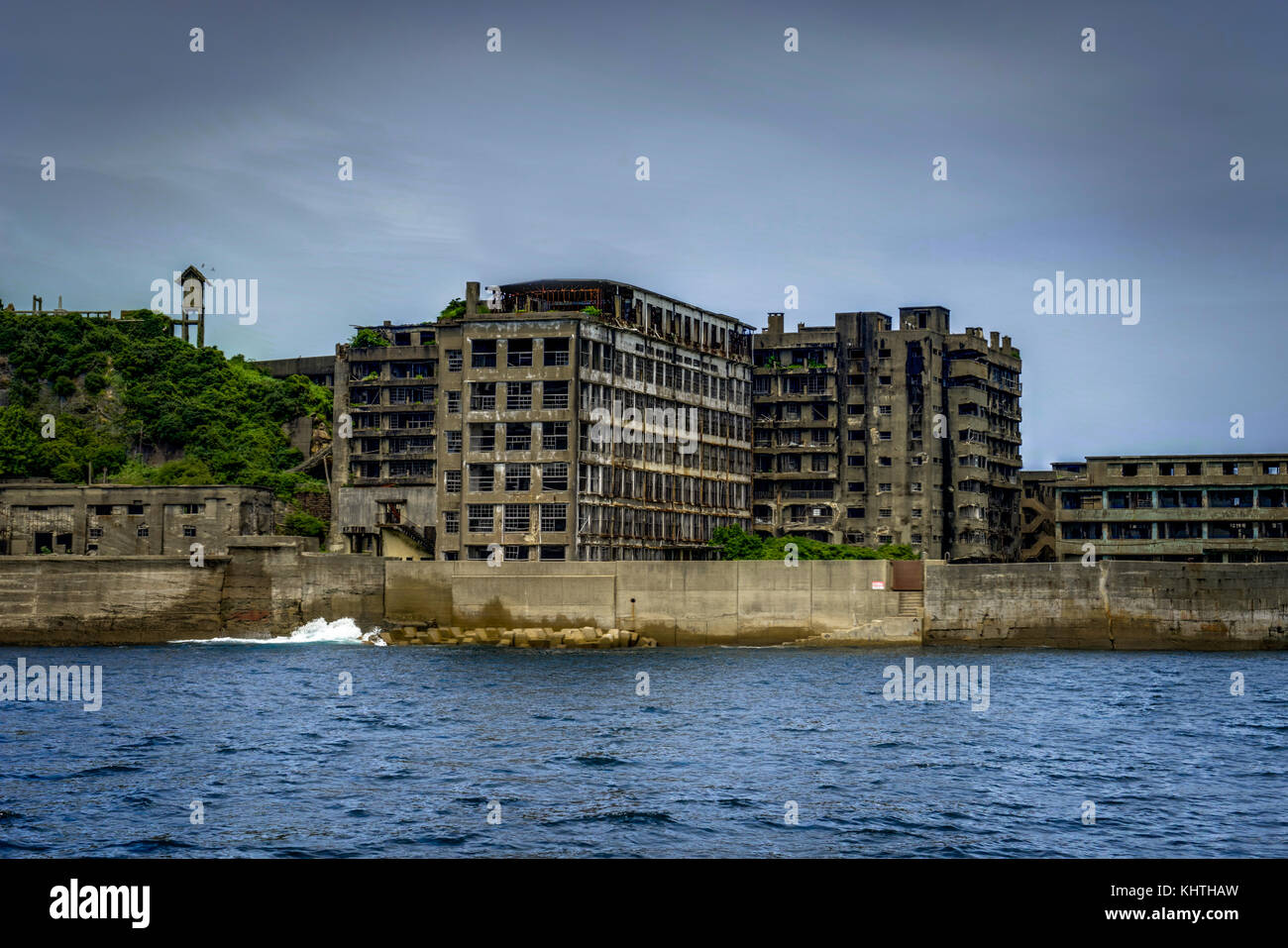 Nagasaki, Hashima, Japan - October 2017: Ghost town on an abandoned ...