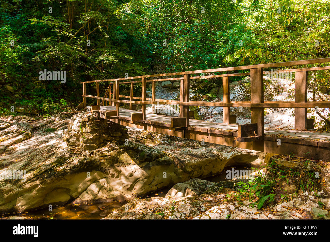 Wooden bridge in shallow hi-res stock photography and images - Alamy
