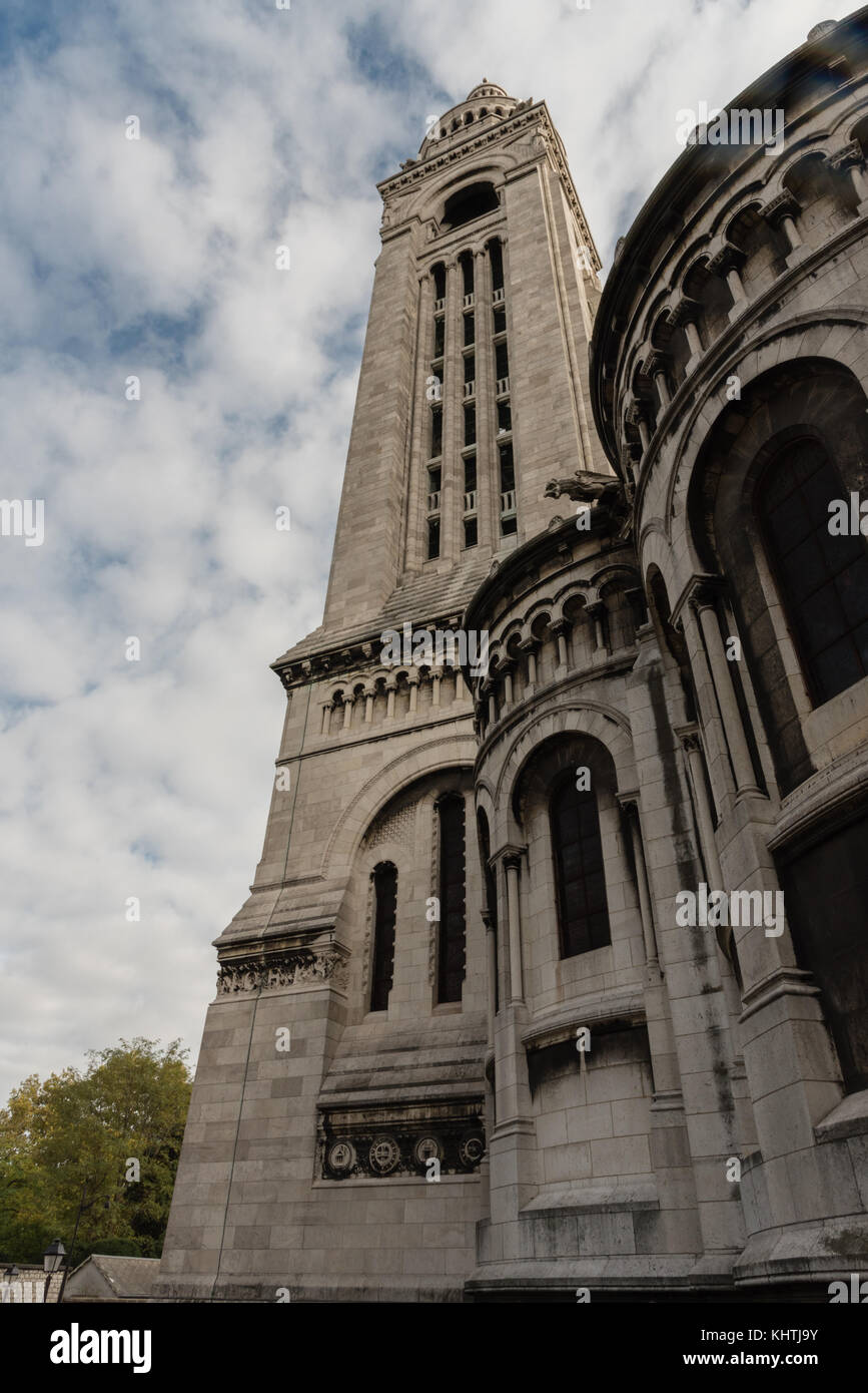 The bell tower of the Sacre Couer Basilica in Paris, France Stock Photo ...