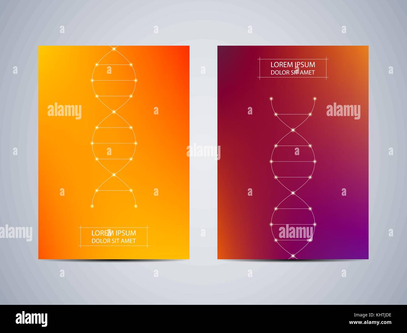 Cover design with DNA spiral background, vector illustration Stock ...