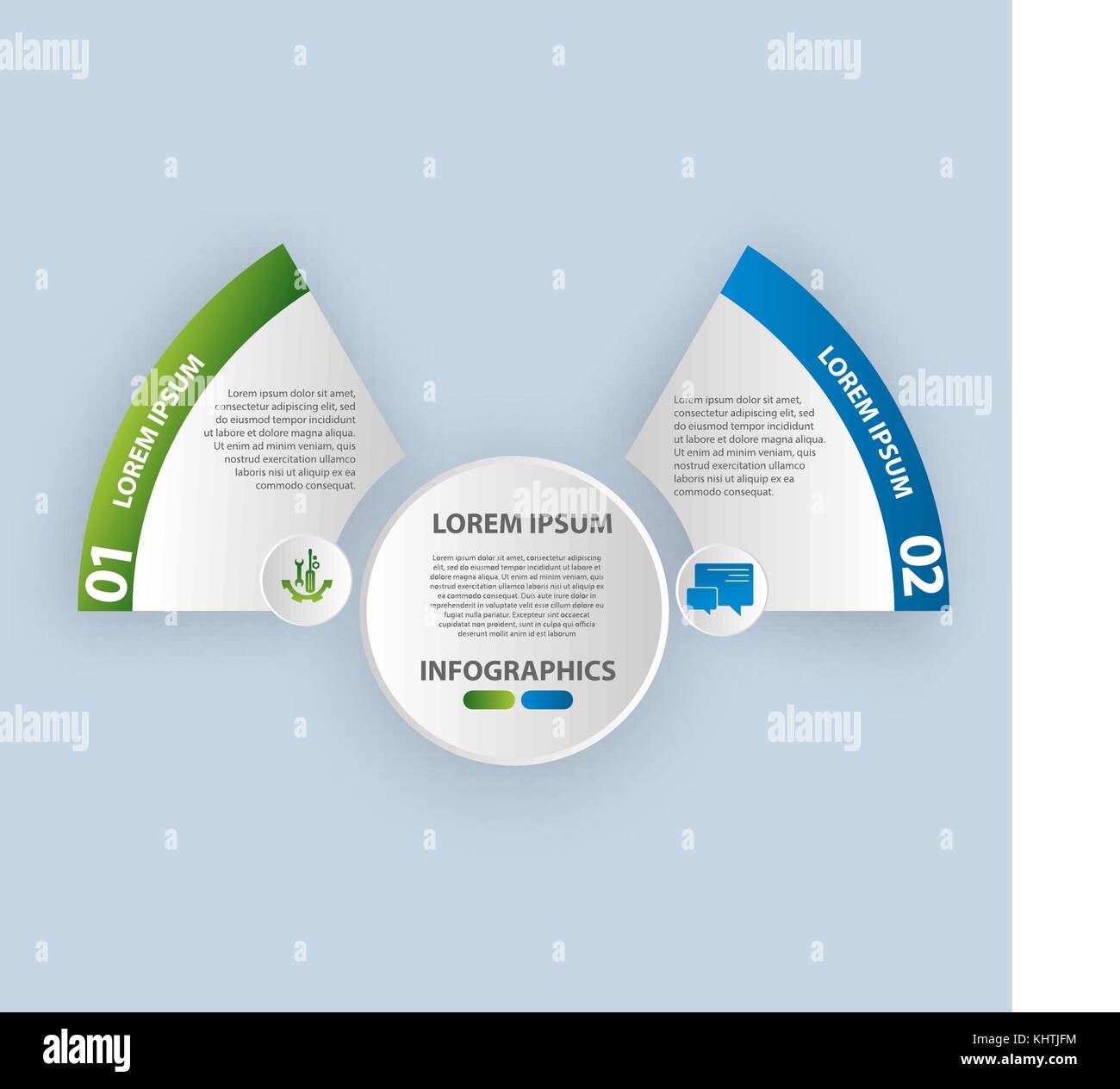 Vector illustration. Infographics in the form of a circle and 2 ...