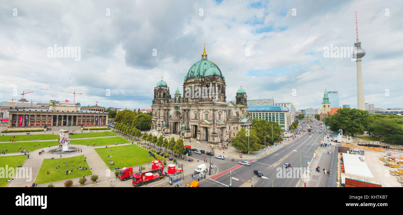BERLIN - AUGUST 21: Overview of Berlin with Berliner Dom on August 21 ...