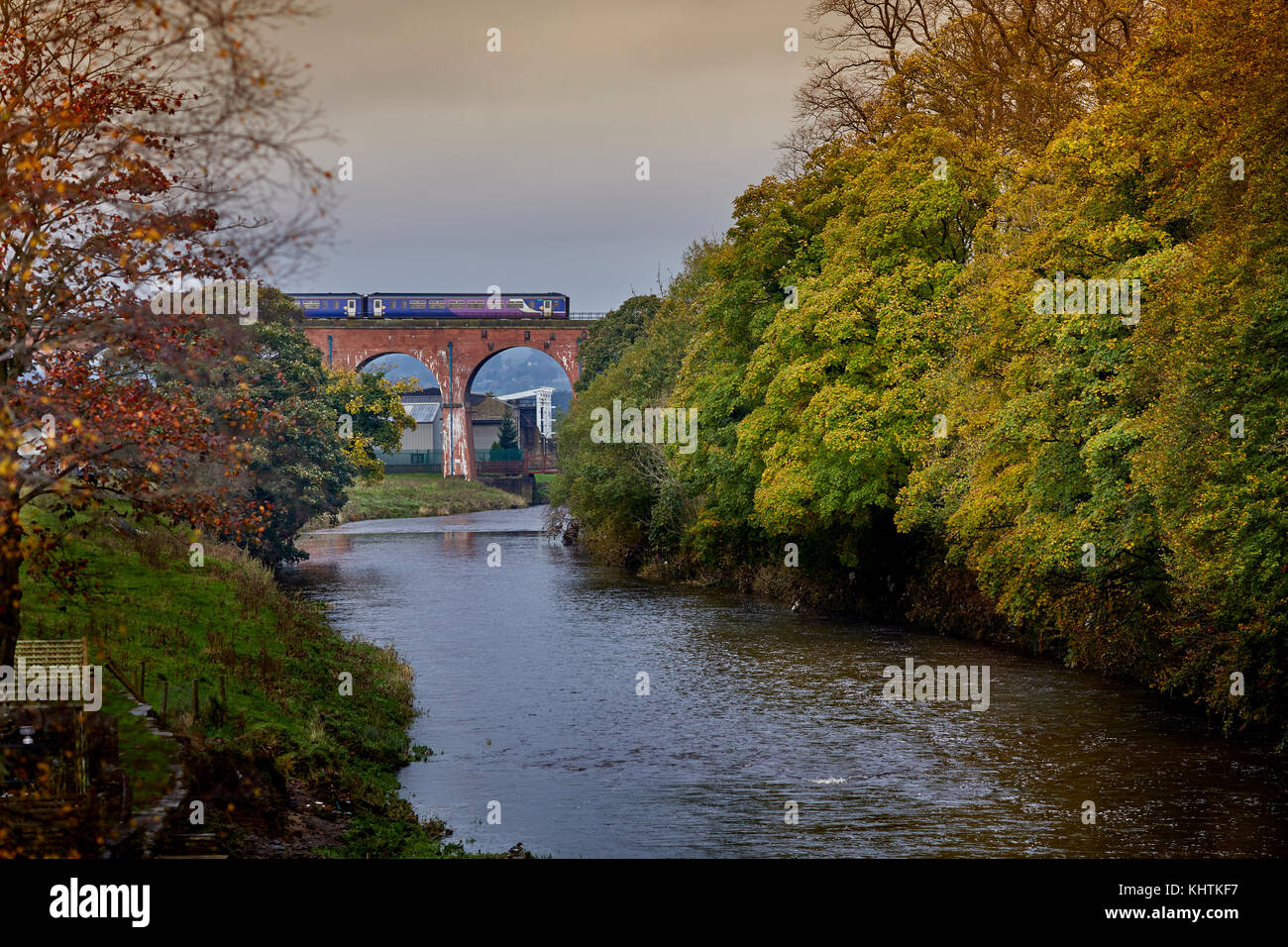 Autumn in Ribble Valley village Whalley in Lancashire, listed Whalley ...
